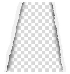 Torn snatched window in sheet white paper Vector Image