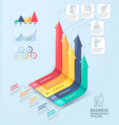 Business arrows infographics template Royalty Free Vector