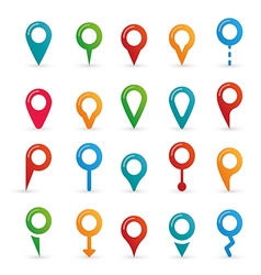 Map pointer symbol flat isometric icon or logo Vector Image