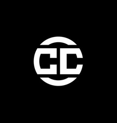 Cc logo monogram emblem style with crown shape Vector Image