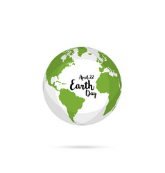 World environment day earth globe on green Vector Image