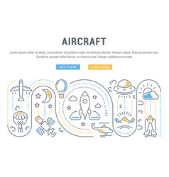 Website banner and landing page aircraft Vector Image