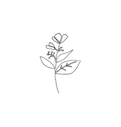 Simple continuous line art design Royalty Free Vector Image