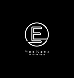 Initial letter e logo handwritten signature Vector Image