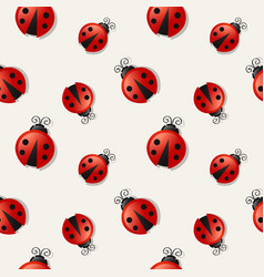 Ladybug black polka dots on red background Vector Image