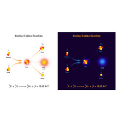 Thermonuclear fusion reactor diagram way Vector Image