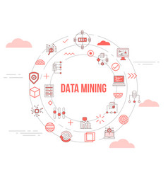 Algorithm concept with icon set with big word Vector Image