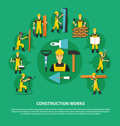 Construction worker infographic Royalty Free Vector Image