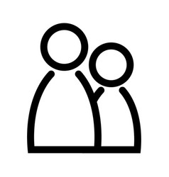 Two people icon symbol group or pair of Royalty Free Vector