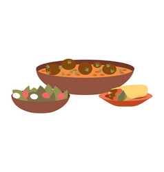 Arabic food icons set Royalty Free Vector Image