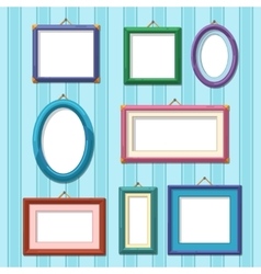 Cartoon photo picture creative wall frames Vector Image