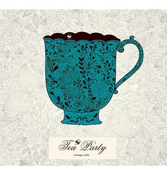 Fancy Tea Cups Royalty Free Vector Image - VectorStock