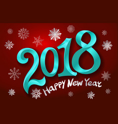 Happy new year 2018 greeting card design template Vector Image