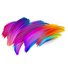 White background with colorful abstract brush Vector Image