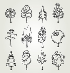 Tree icon set Royalty Free Vector Image - VectorStock