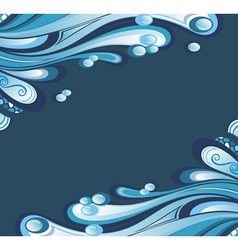 Blue Water Waves Royalty Free Vector Image - VectorStock