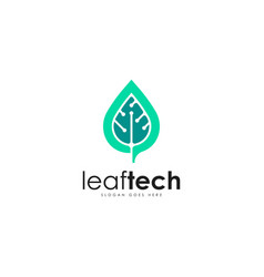 Leaf tech logo Royalty Free Vector Image - VectorStock