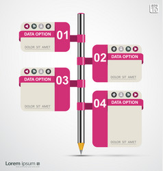 Colorful infographic clean template Royalty Free Vector