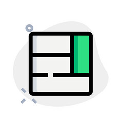 Bottom bar grid with splitting screens Royalty Free Vector