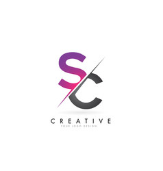 Sv s v letter logo with colorblock design and Vector Image