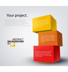 Three empty boxes with arrows 3d Royalty Free Vector Image