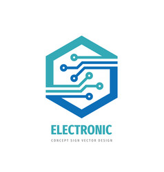 Data digital electronic technology - logo Vector Image