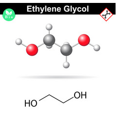 Ethylene glycol organic chemical compound Vector Image