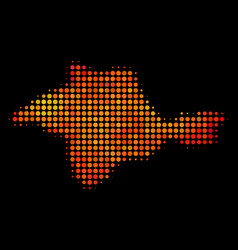 Dot ukraine map with crimea Royalty Free Vector Image