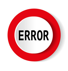 A red icon with an exclamation point Royalty Free Vector