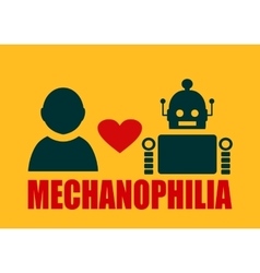 Human and robot relationships lgbt text Royalty Free Vector