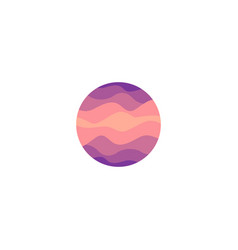 Isolated abstract pink color round shape logo on Vector Image