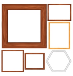Old wooden empty frame Royalty Free Vector Image