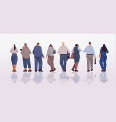 Businessman stands back Royalty Free Vector Image