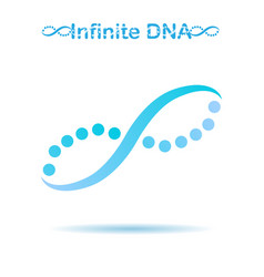 Blue dotted infinity sign Royalty Free Vector Image