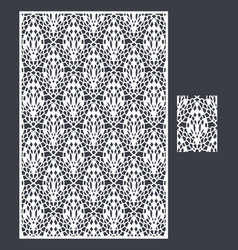 Laser cut panel and the seamless pattern Vector Image