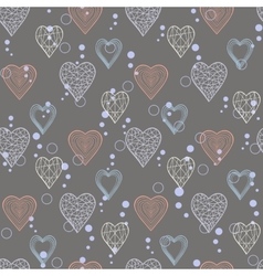 Abstract hearts seamless pattern Royalty Free Vector Image