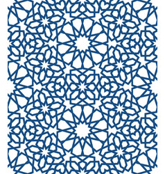 Blue islamic pattern seamless arabic geometric Vector Image