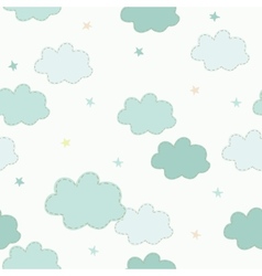 Seamless pattern with clouds Royalty Free Vector Image