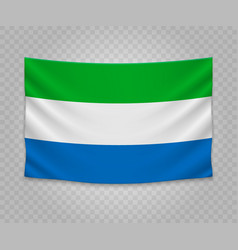 Realistic hanging flag Royalty Free Vector Image