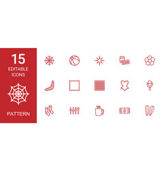 12 pattern icons Royalty Free Vector Image - VectorStock