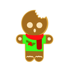 Festive cookies gingerbread man human-shaped Vector Image