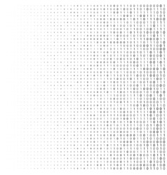 Binary code background black and white Royalty Free Vector