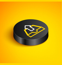 Isometric line upload inbox icon isolated Vector Image