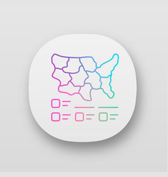 Tree diagram app icon hierarchical system node Vector Image
