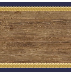 Dark wood texture with rope Royalty Free Vector Image