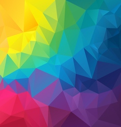 Horizontal rainbow spectrum polygon triangular Vector Image