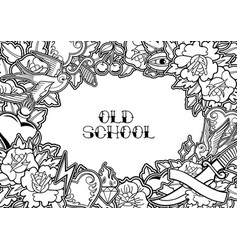 Graphic old school collection Royalty Free Vector Image