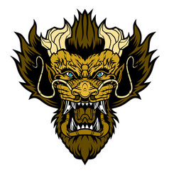 Dragon head Royalty Free Vector Image - VectorStock