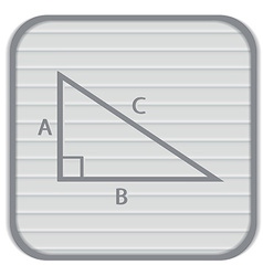 Triangle math symbol icon geometry learning math Vector Image