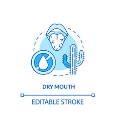 Dry mouth rgb color icon Royalty Free Vector Image